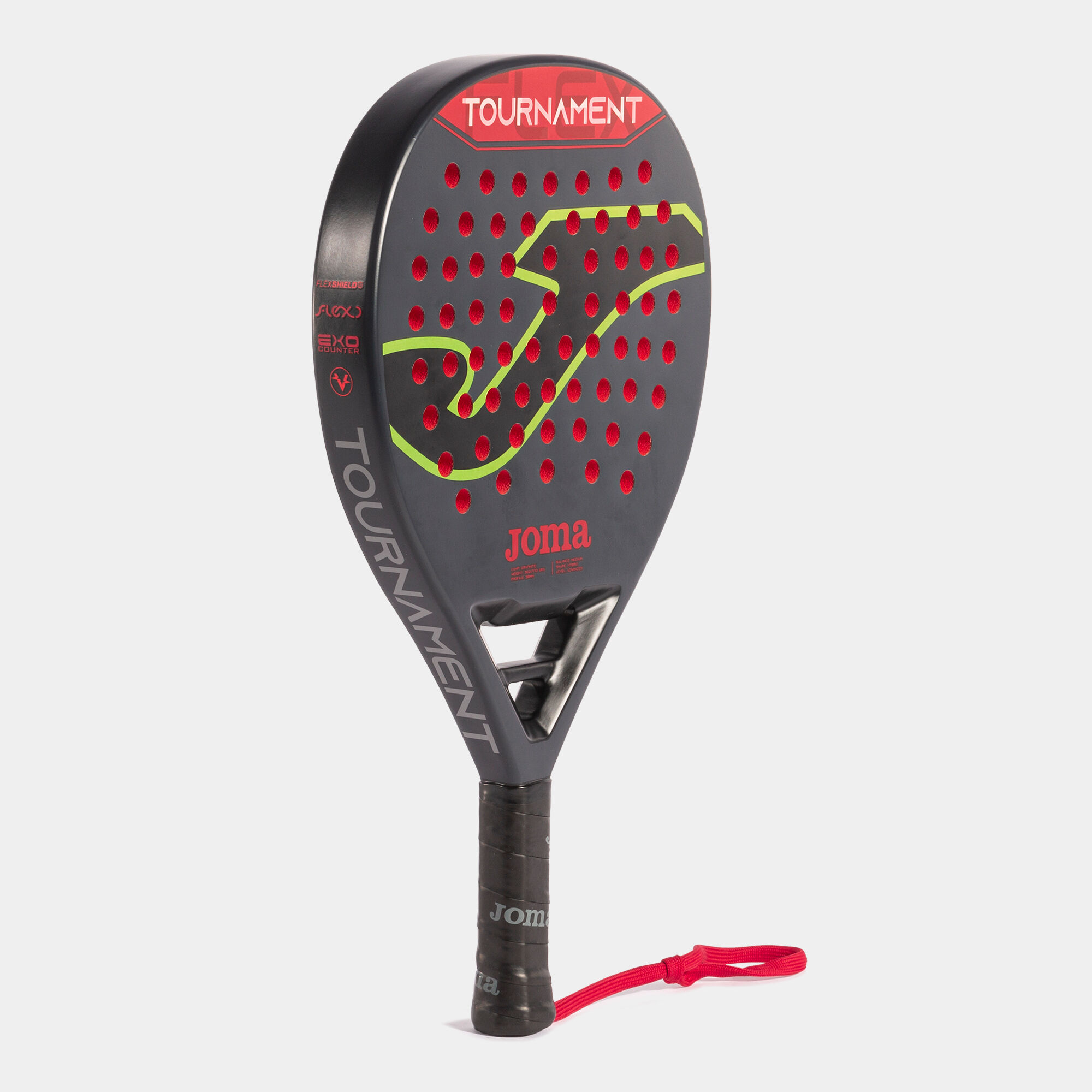راکت پدل جوما مدل 401185.106 | TOURNAMENT PADDLE RACKET BLACK RED JOMA ...
